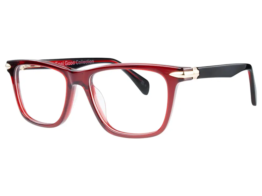 Feel Good Collection Russell Transparent Red | Feel Good Contacts UK