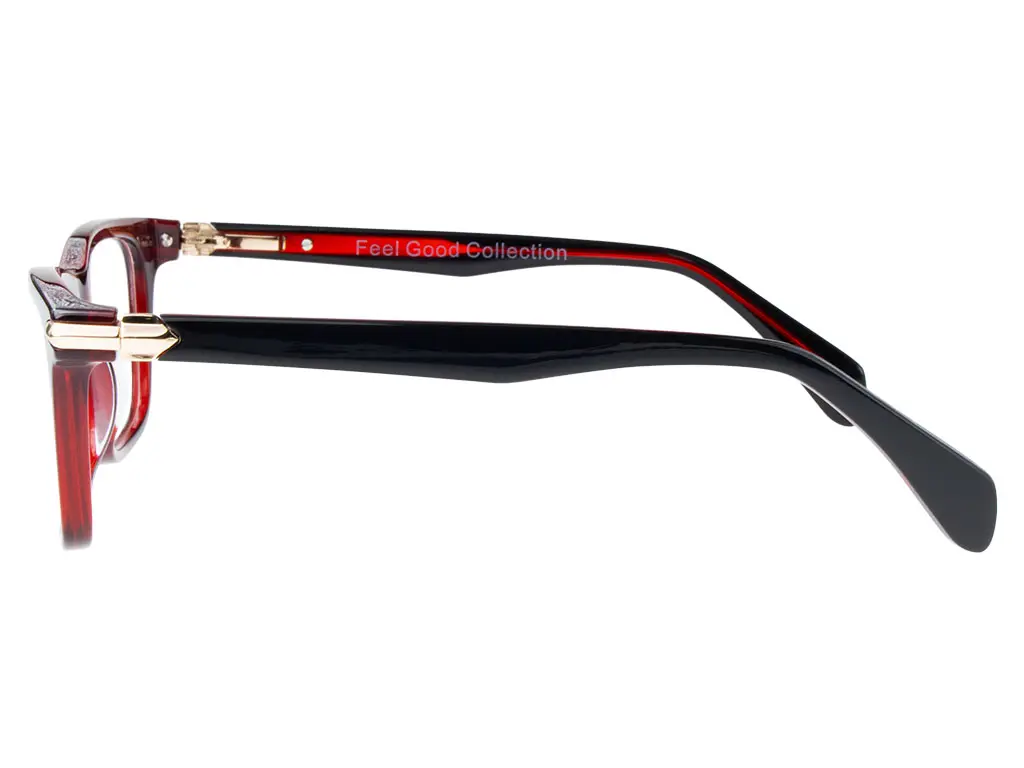 Feel Good Collection Russell Transparent Red | Feel Good Contacts UK